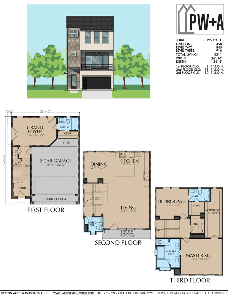 Affordable 3 Story Home Plan