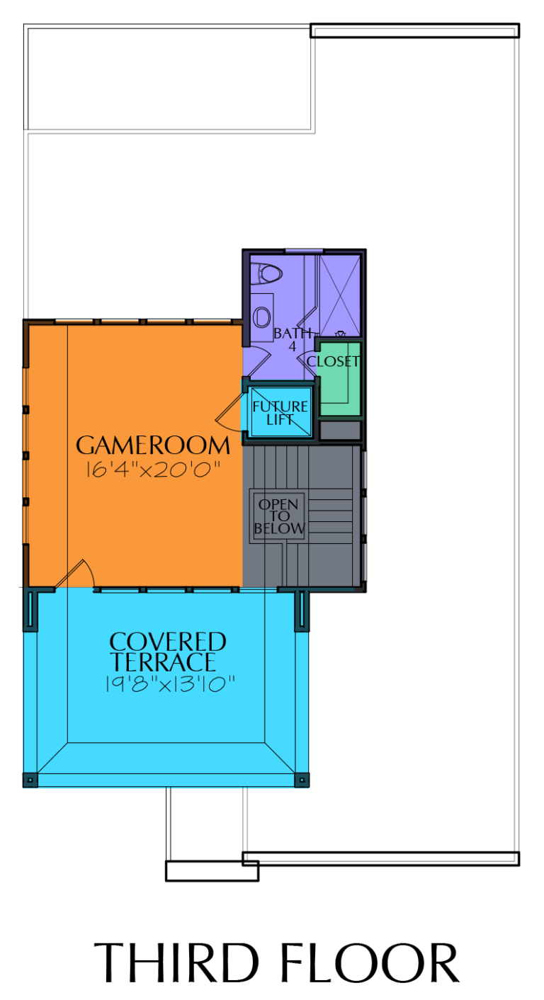 Two and a Half Story Home Plan