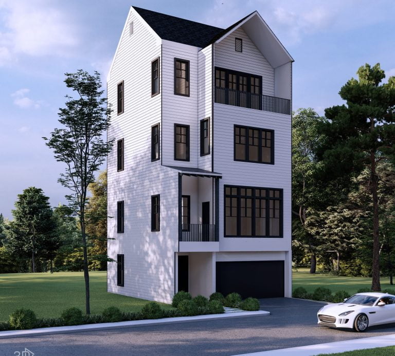 Affordable Four Story Townhome Plan