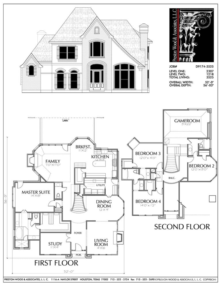2 Story Home Plans, Cool Custom House Design, Affordable Two Story Flo