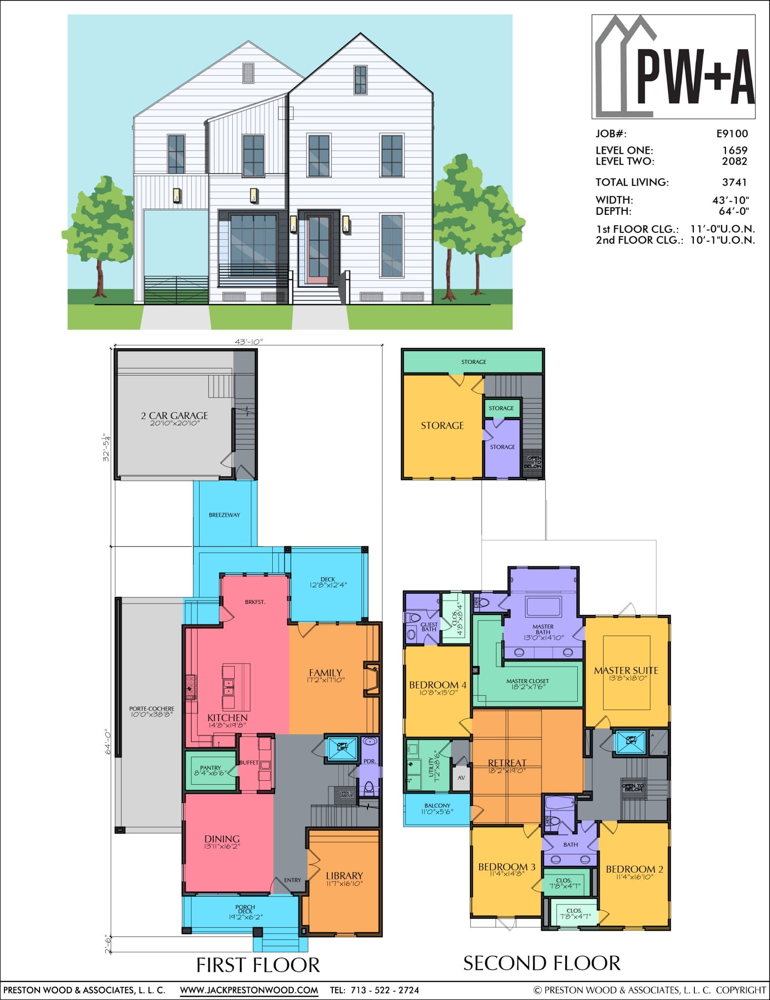 Two Story Urban Home Plan E9100 - Jack Preston Wood